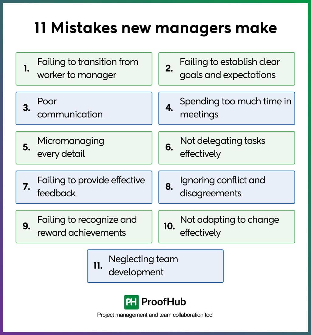 11 New Manager Mistakes to Avoid for Optimal Performance