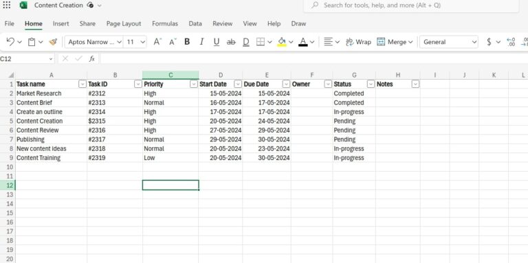 Create A Task Tracker in Excel With 7 Easy Steps