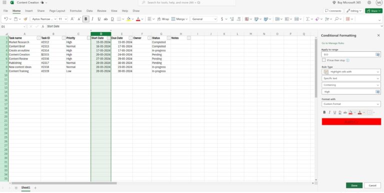 Create A Task Tracker in Excel With 7 Easy Steps