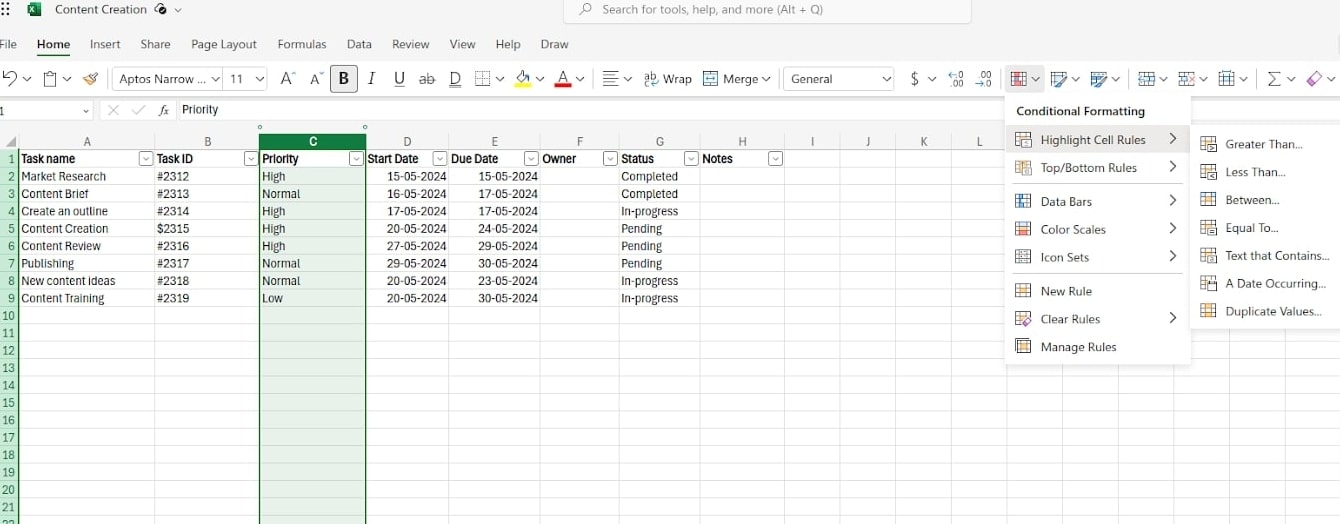 Create A Task Tracker in Excel With 7 Easy Steps