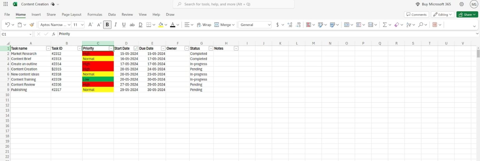 Create A Task Tracker in Excel With 7 Easy Steps