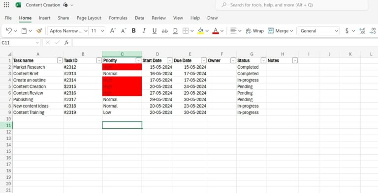 Create A Task Tracker in Excel With 7 Easy Steps