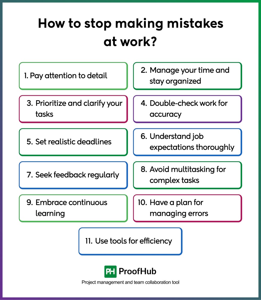 Avoid Making Mistakes at Work: 11 Tips and Advice